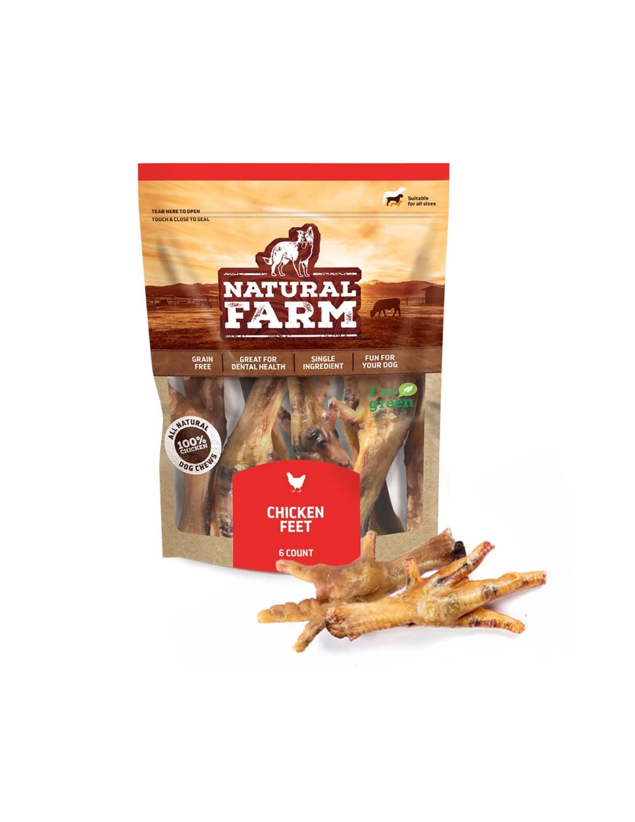 Chicken Feet Dog Chews – 6-Pack Natural Joint-Supporting Chew – Dog ...